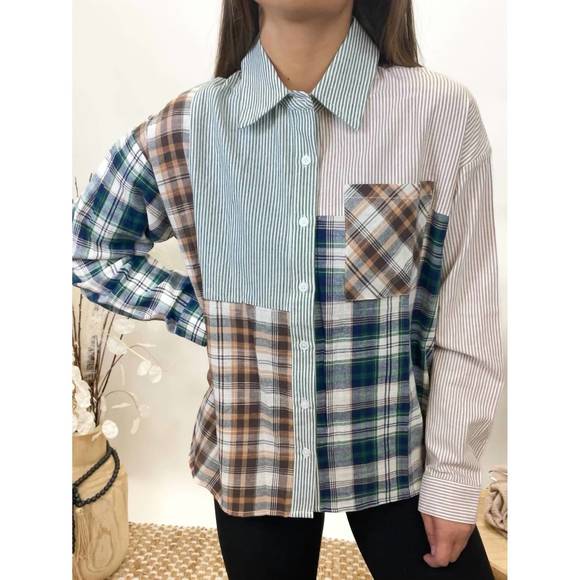 Sadie & Sage | Tops | New Sadie Sage Georgie Plaid Shirt In Multi ...